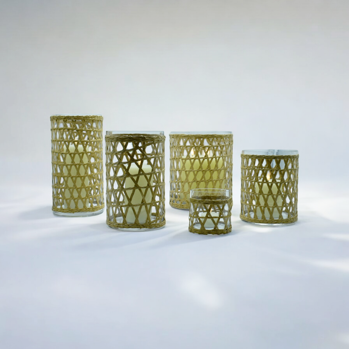 Island Wrapped Hurricane/Vase - Natural– Palama Living